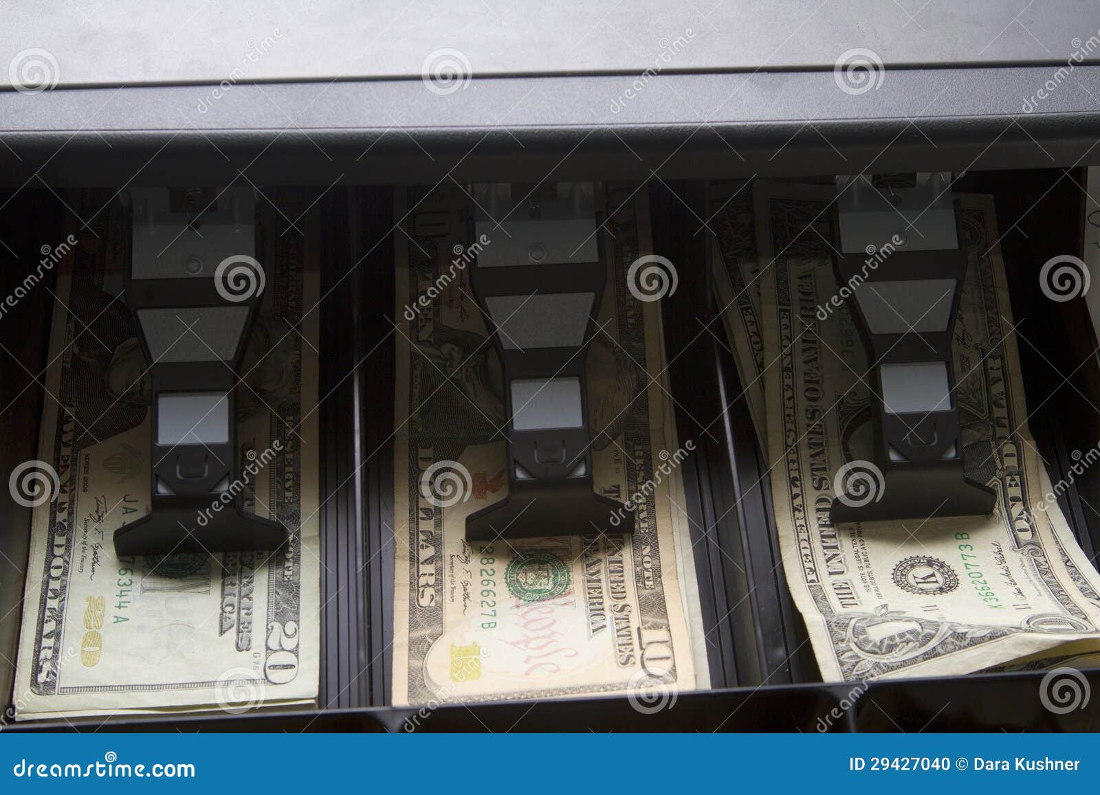 Cash in Drawer stock photo. Image of objects, change - 29427040