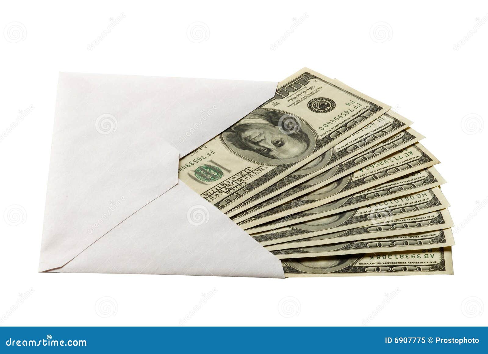 Cash in the envelope stock image. Image of money, line - 6907775