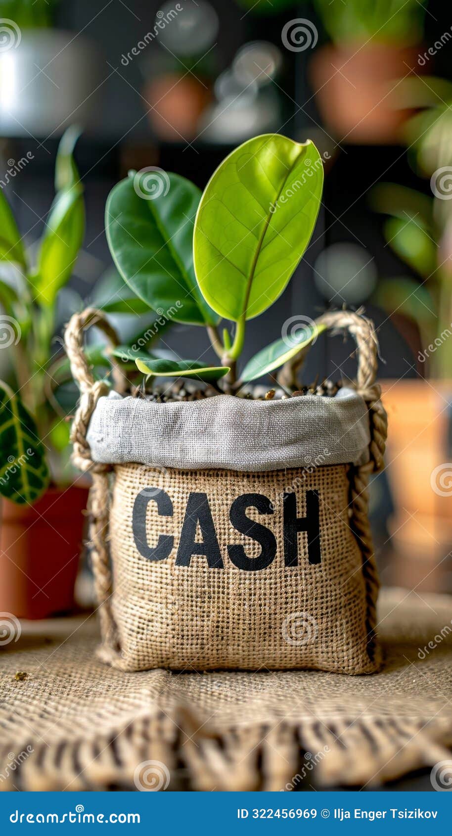 Cash Envelope on Table, Small Package with Cash Text for Secure ...