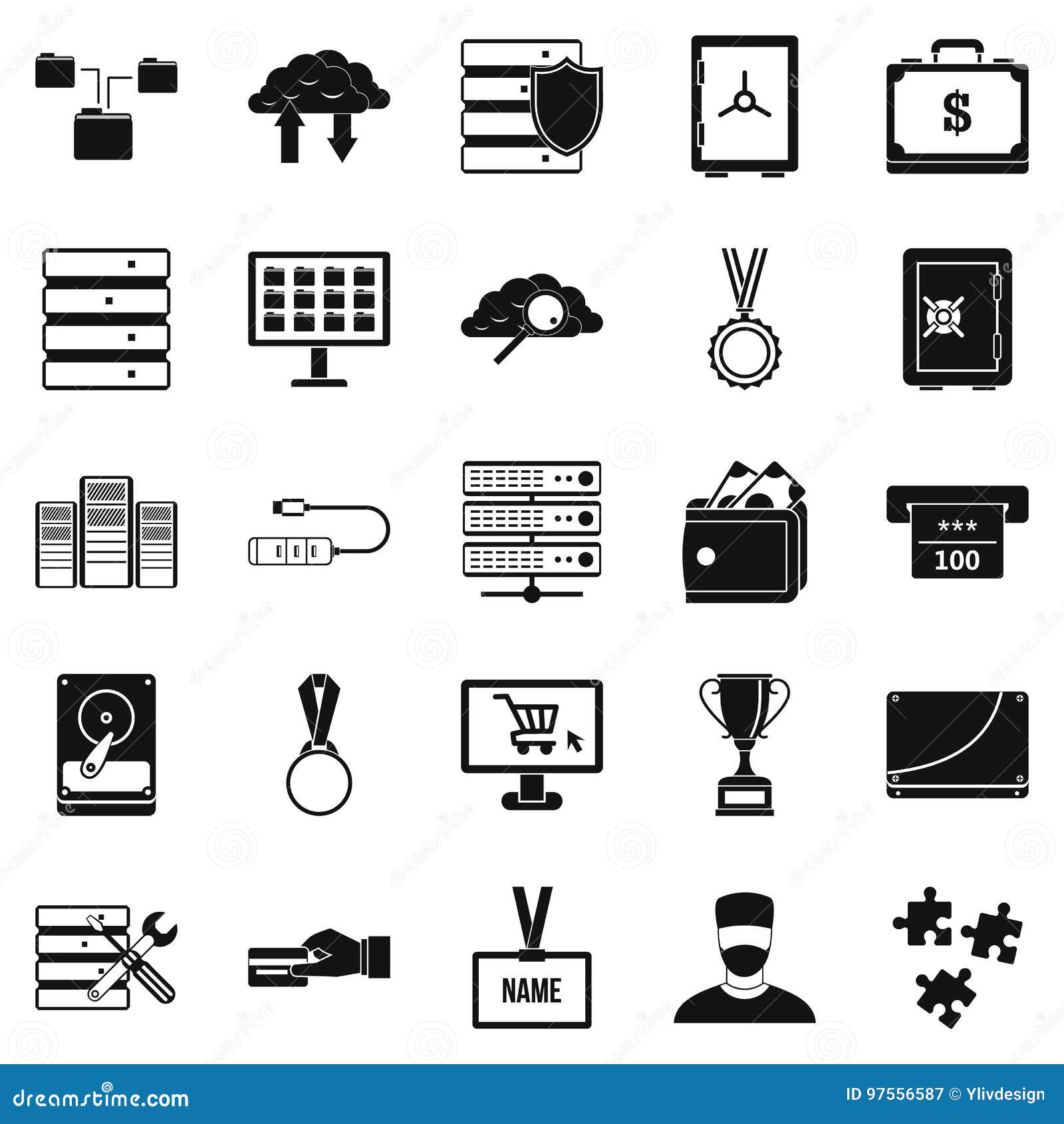 Cash Expenditures Icons Set, Simple Style Stock Vector - Illustration ...