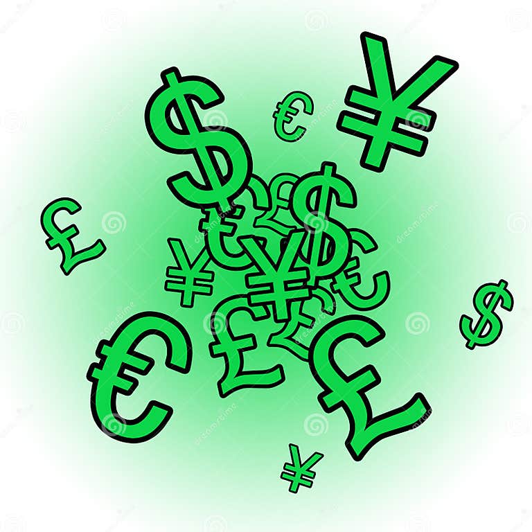 Cash Explosion stock illustration. Illustration of isolated - 967549