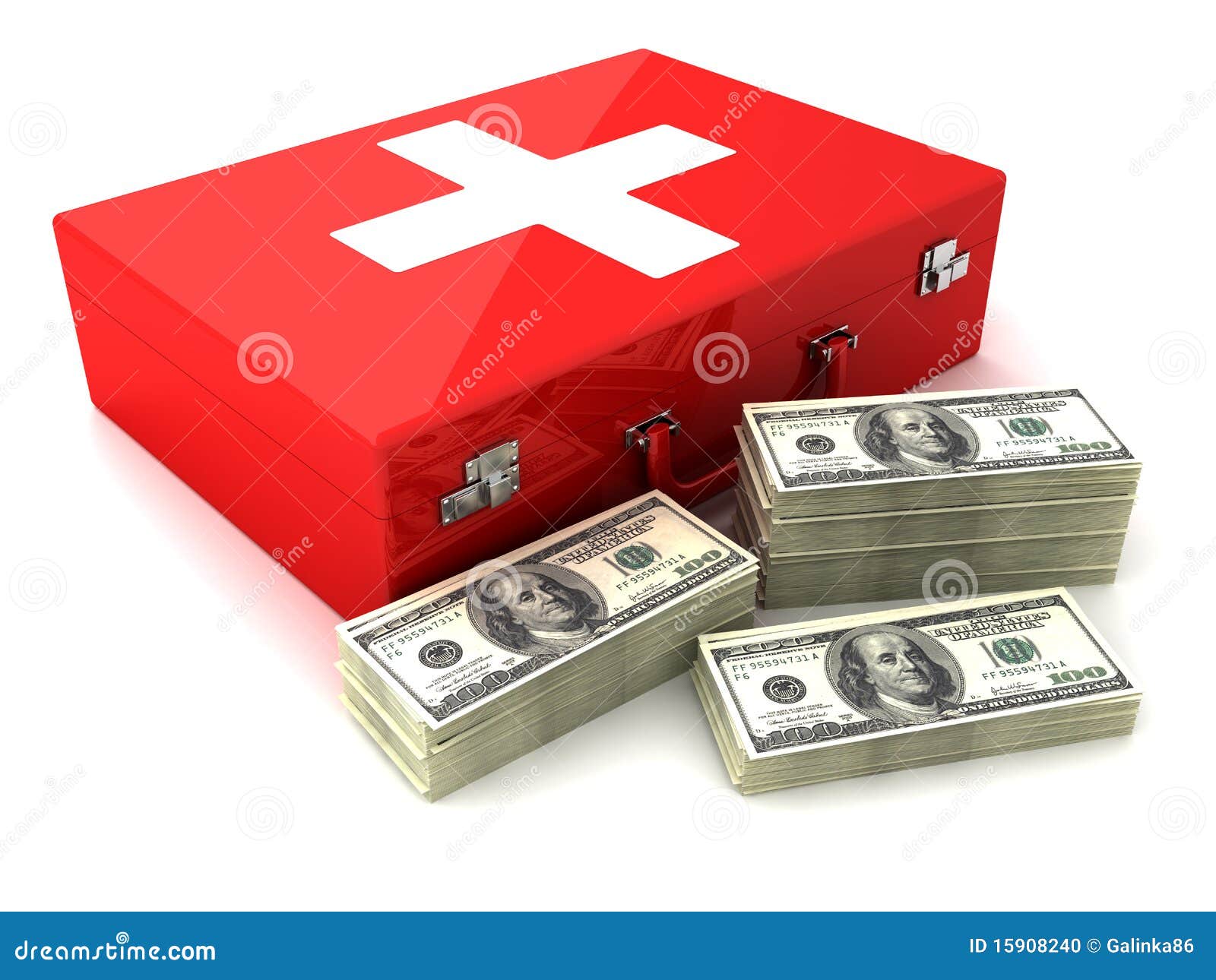 Cash and first aid stock illustration. Illustration of doctor - 15908240