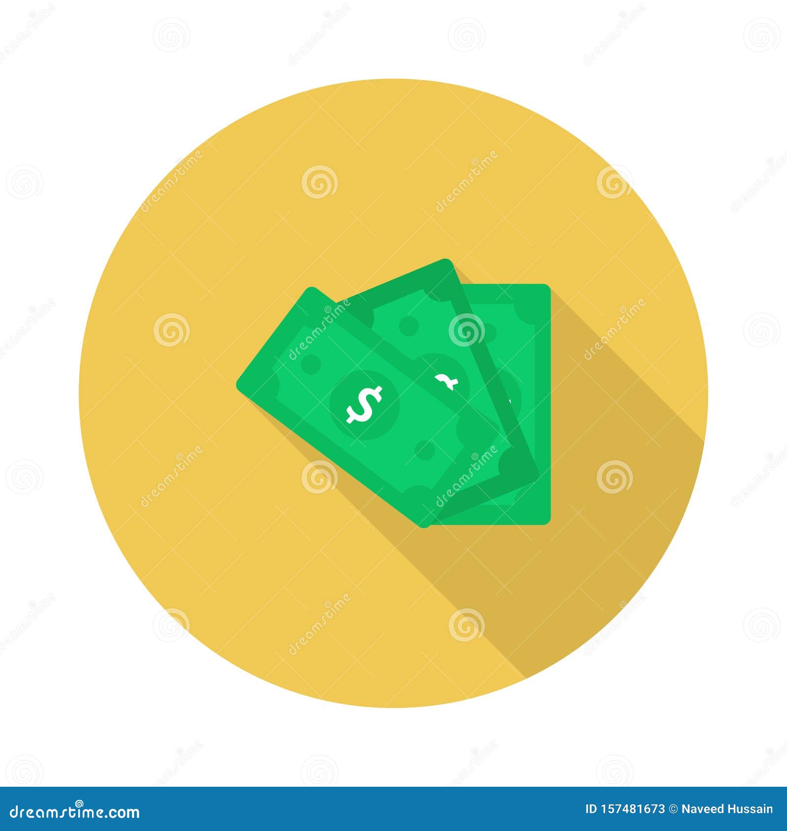 Cash flat vector icon stock vector. Illustration of design - 157481673