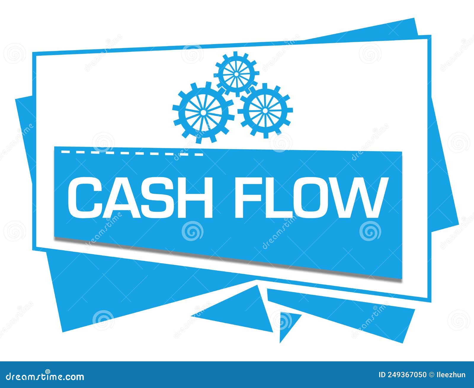 Cash Flow Blue White Squares Triangles Symbols Stock Illustration ...
