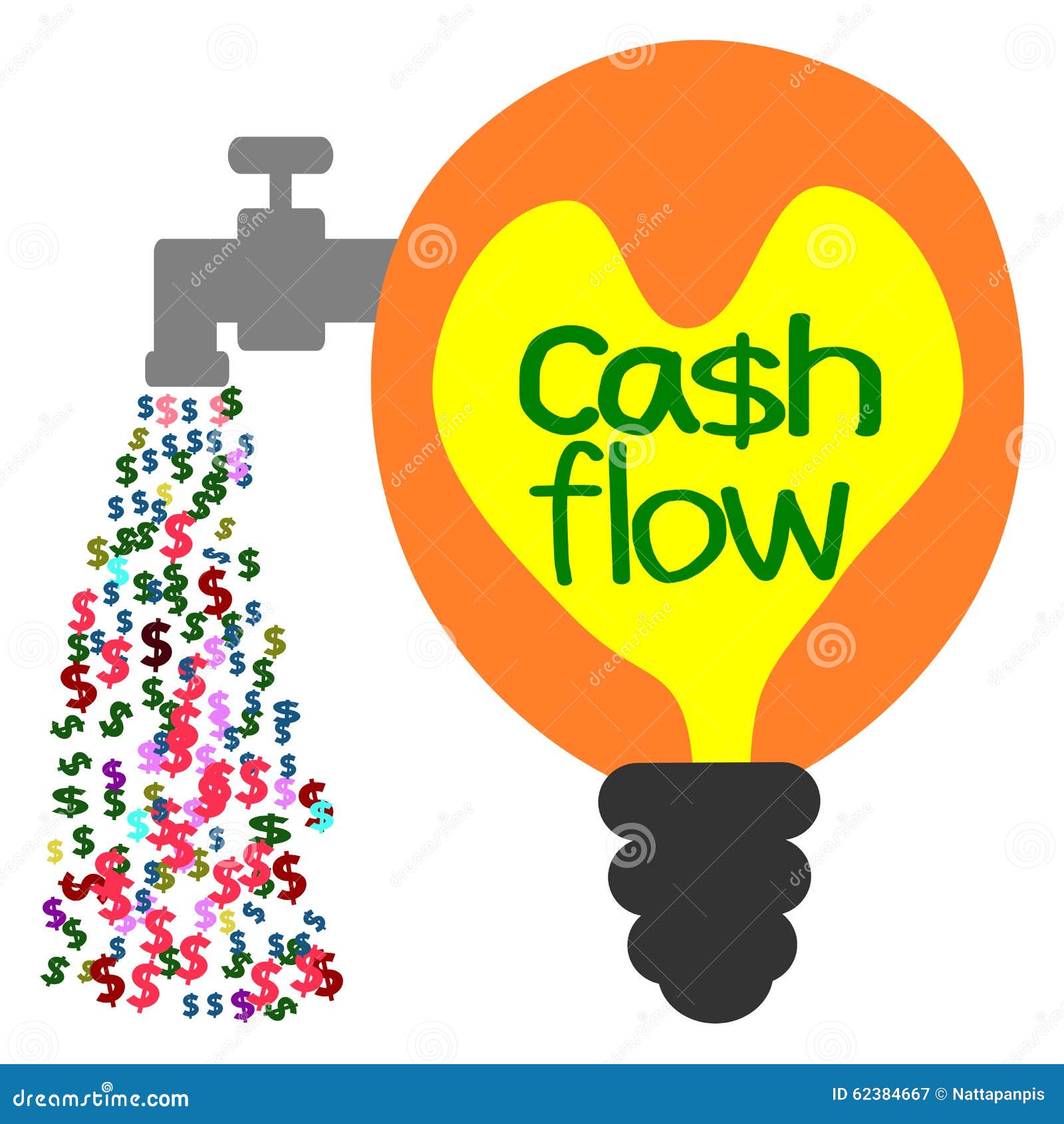 Cash Flow, Business Concept Stock Illustration - Illustration of ...