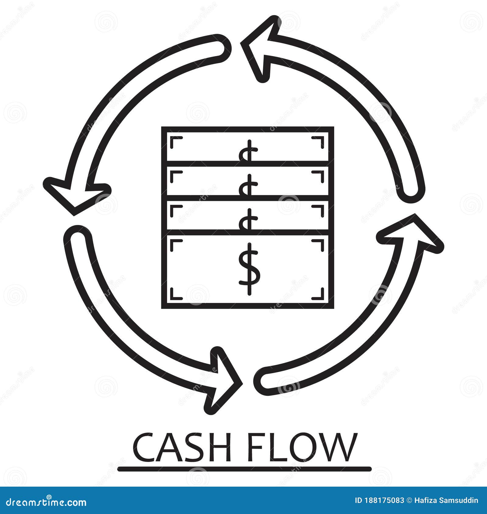 Cash Flow Concept. Vector Illustration Decorative Design Stock Vector ...