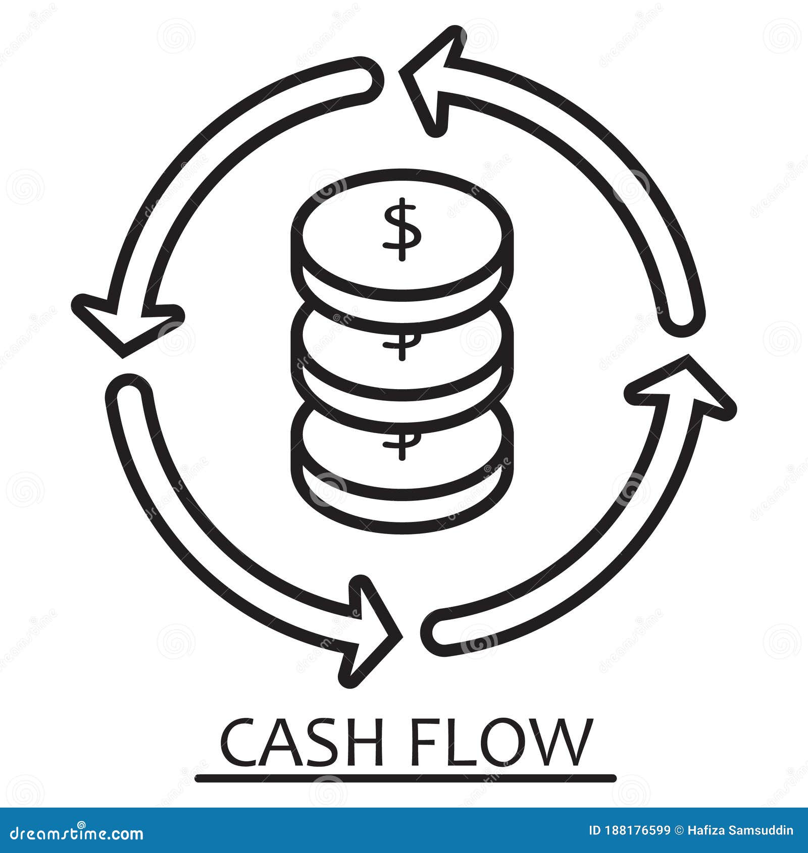 Cash Flow Concept. Vector Illustration Decorative Design Stock Vector ...