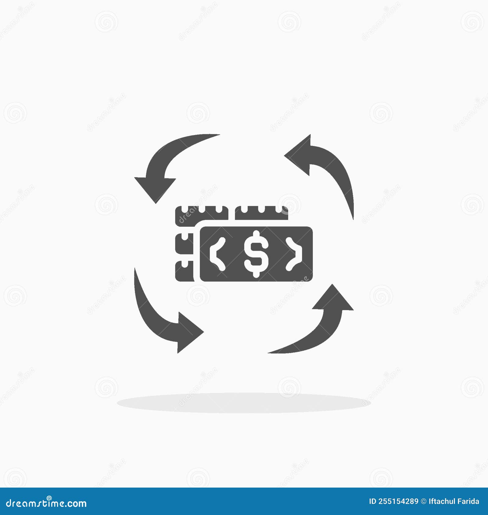 Cash Flow Icon Solid or Glyph Style Stock Vector - Illustration of ...