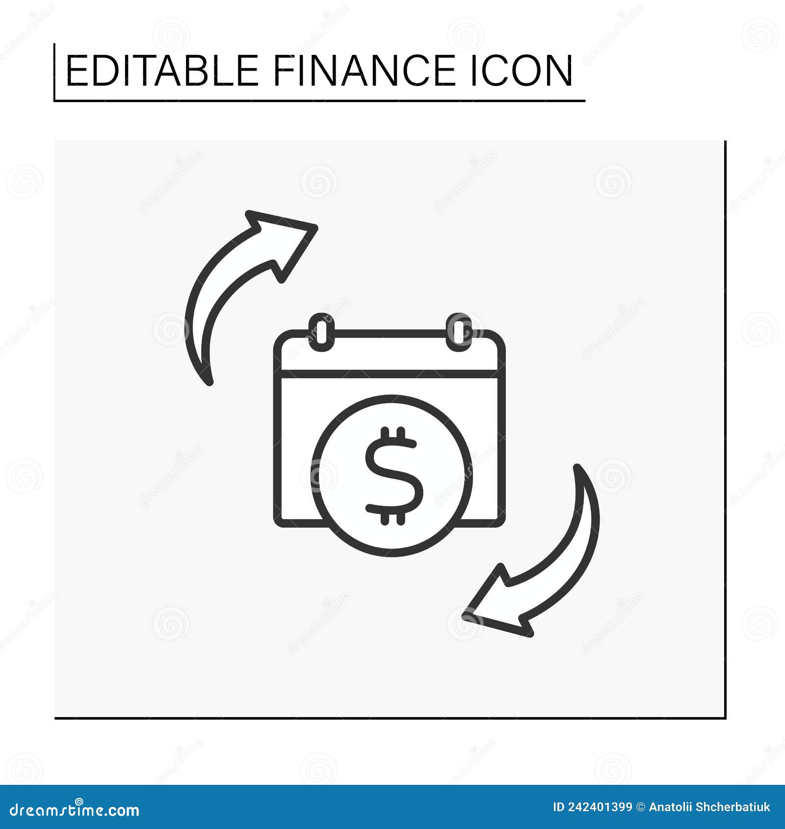 Cash Flow Line Icon Stock Vector Illustration Of Data 242401399