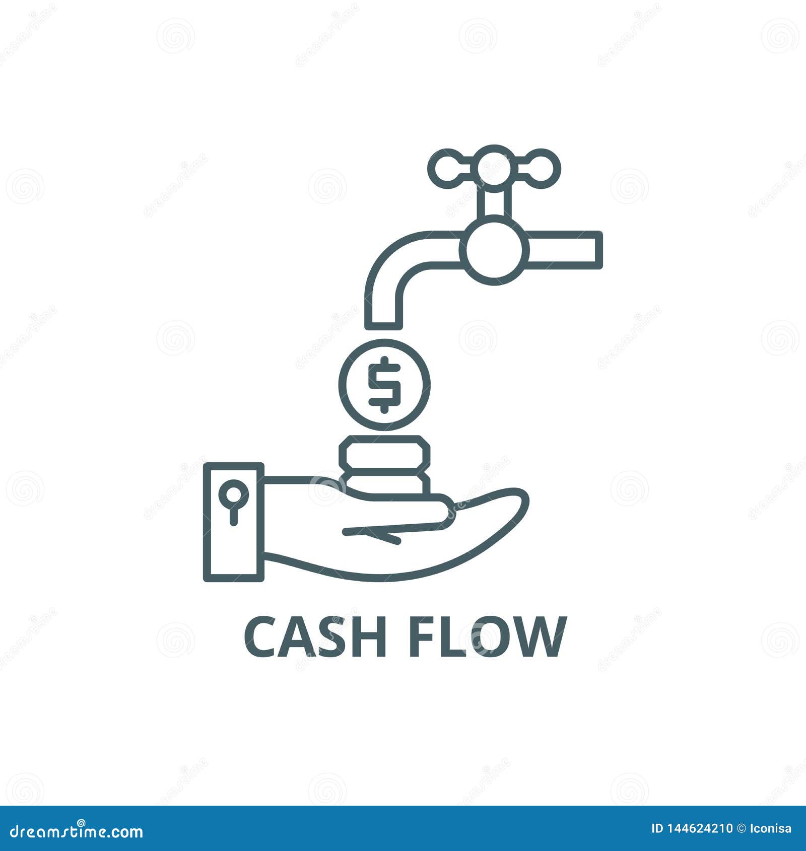 Cash Flow Line Icon Vector Cash Flow Outline Sign Concept Symbol