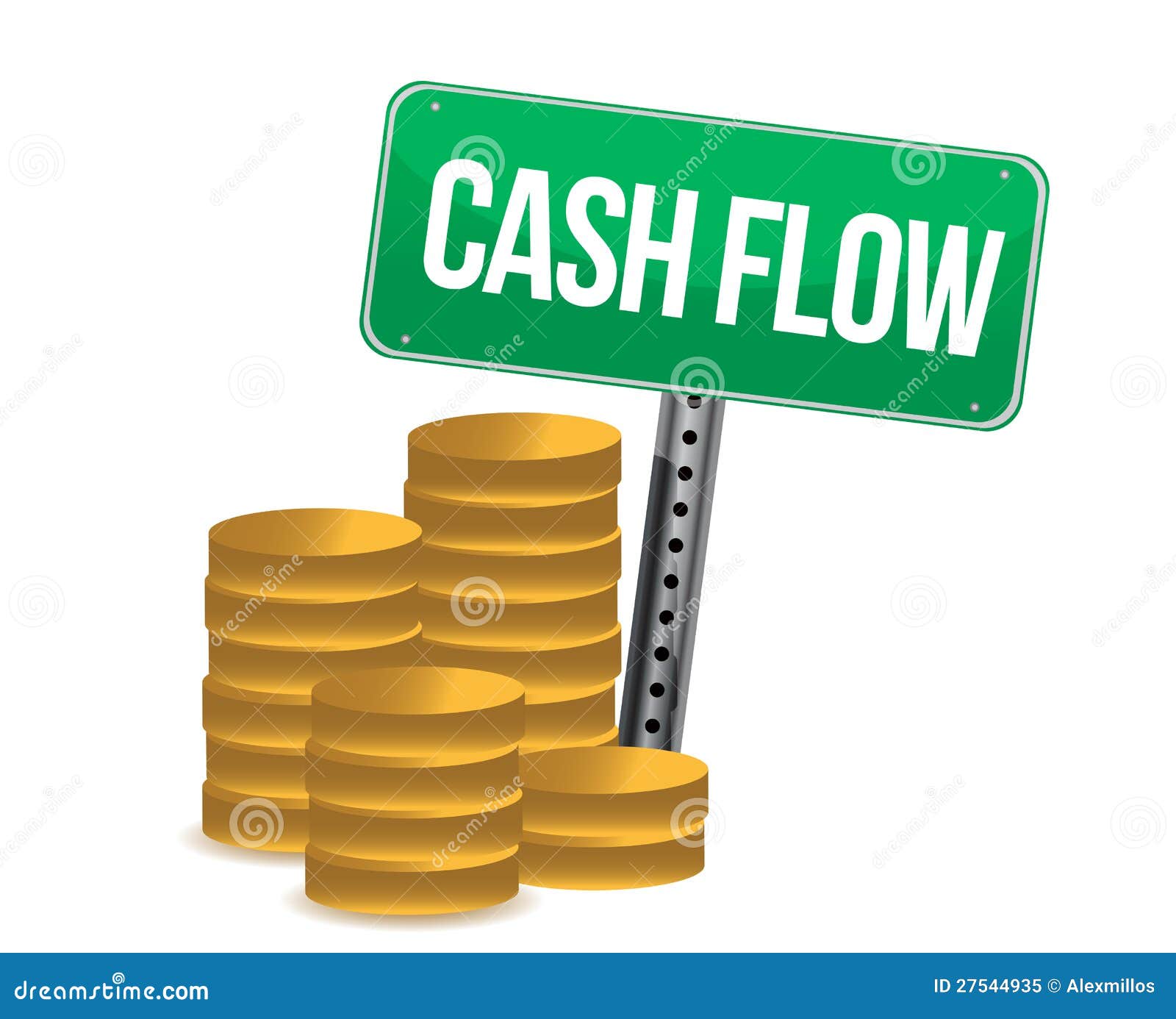 Cash flow and signs stock illustration. Illustration of accountant ...