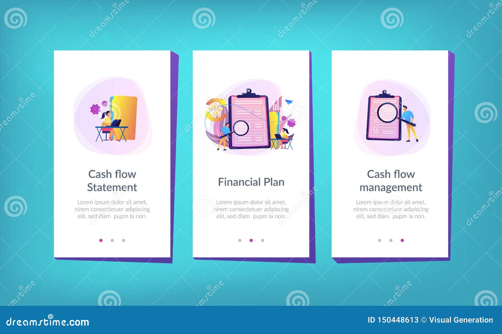 Cash Flow Statement App Interface Template. Stock Vector - Illustration ...
