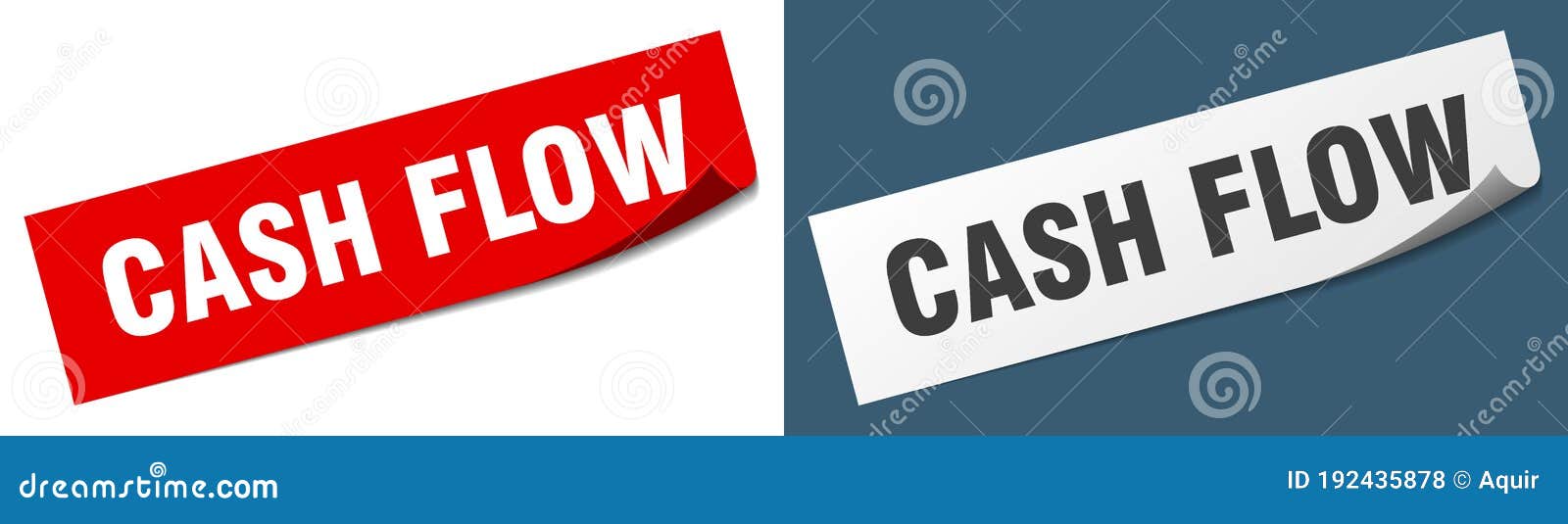 Cash Flow Sticker. Cash Flow Sign Set Stock Vector - Illustration of ...