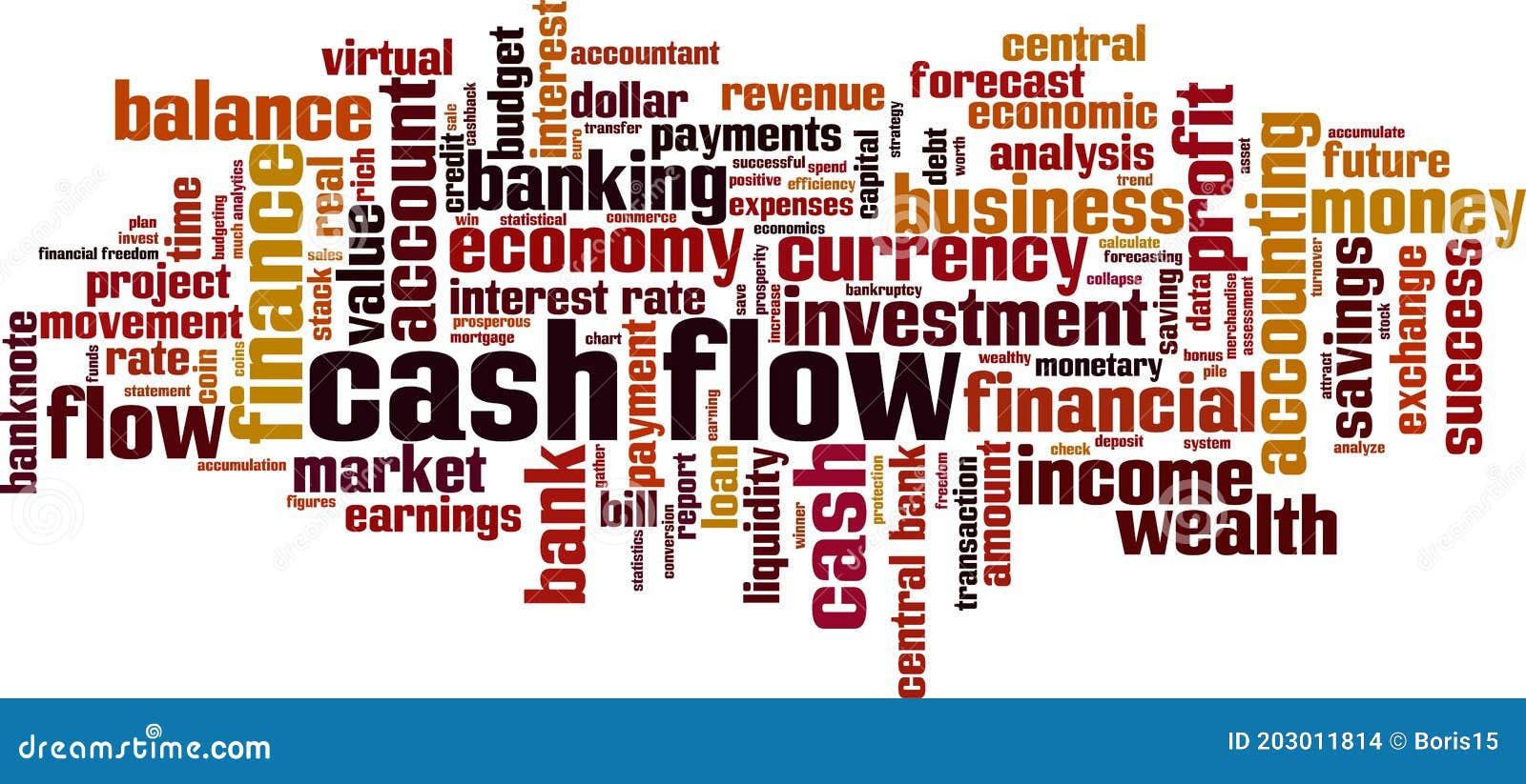 Cash flow word cloud stock vector. Illustration of banking - 203011814