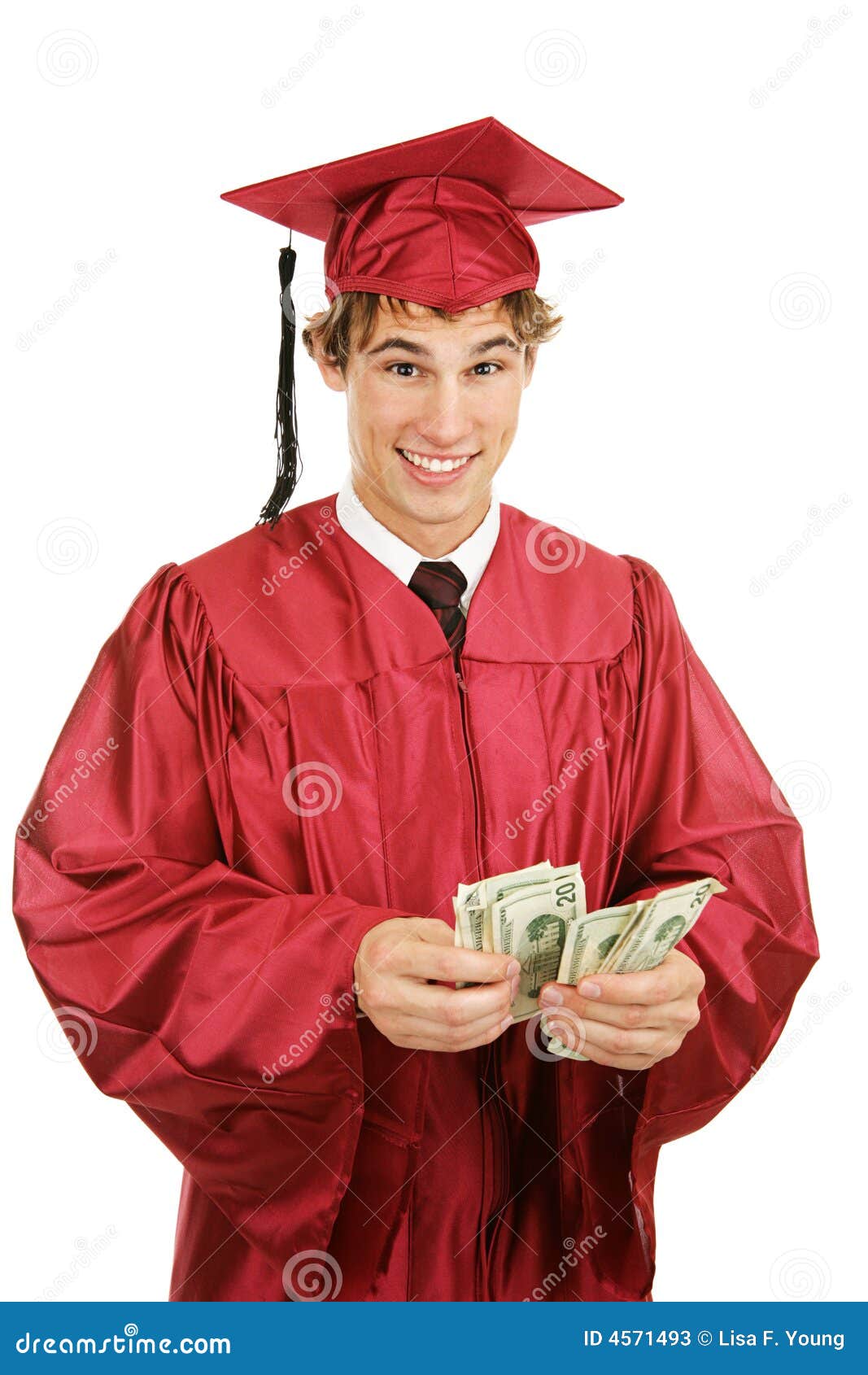 Cash for Graduation stock image. Image of happy, smile - 4571493