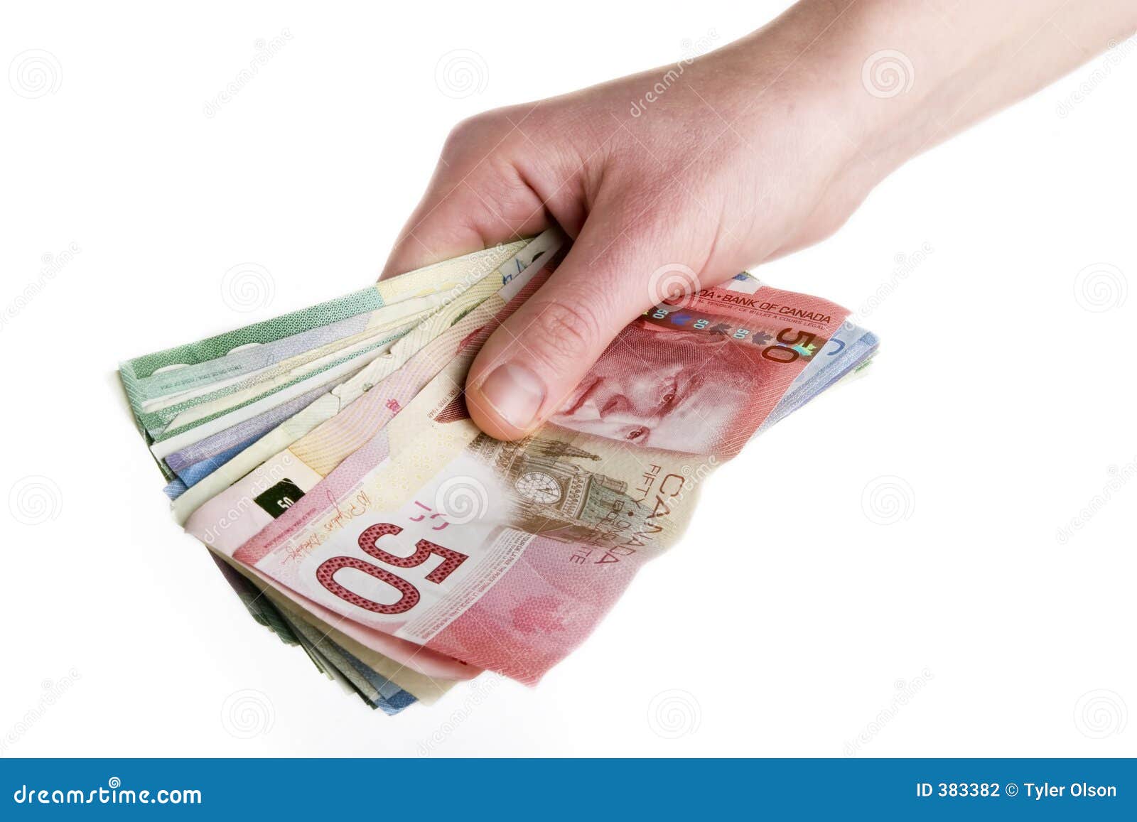 Cash in Hand stock photo. Image of canada, consumption - 383382