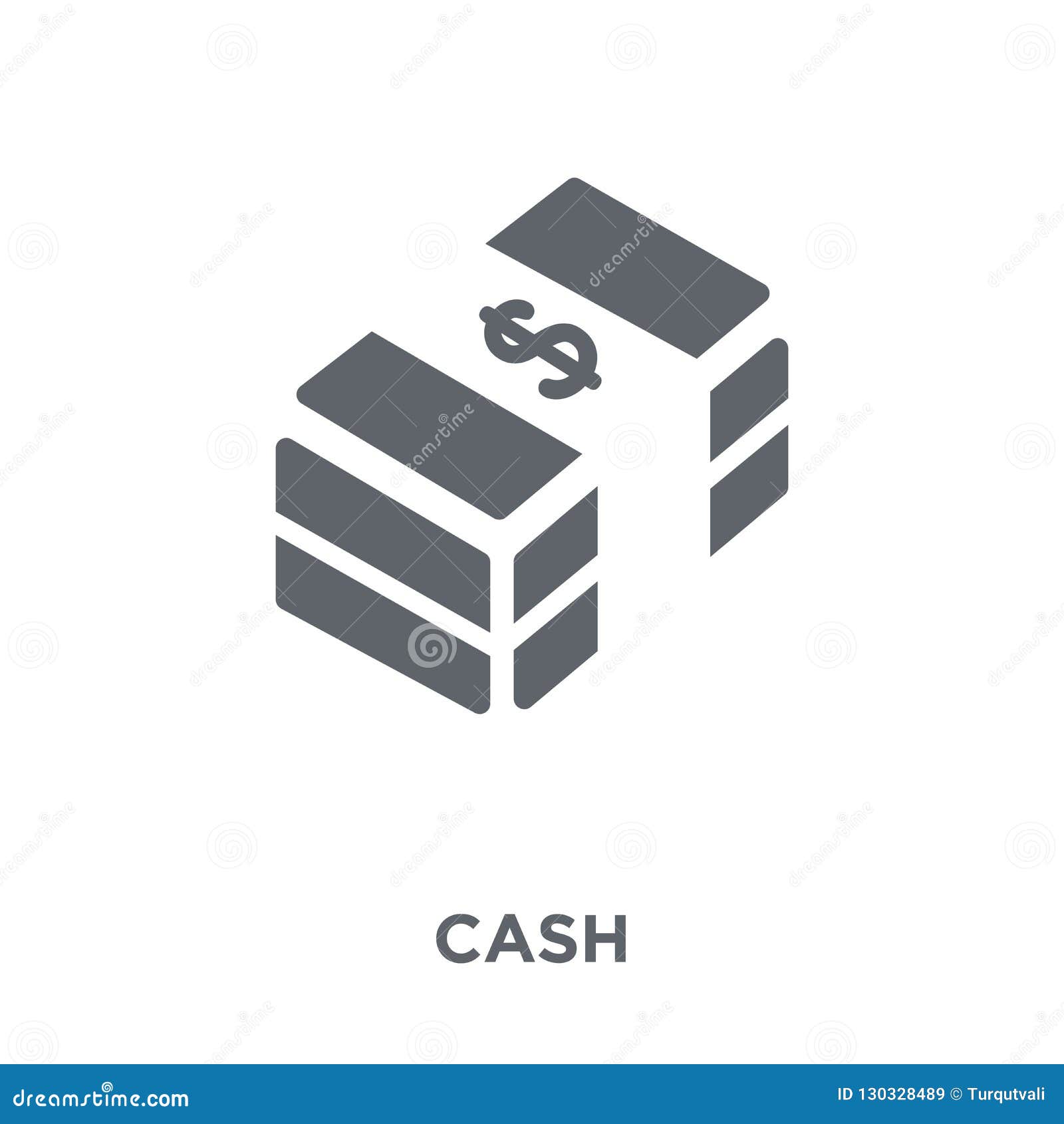 Cash icon from collection. stock vector. Illustration of flat - 130328489