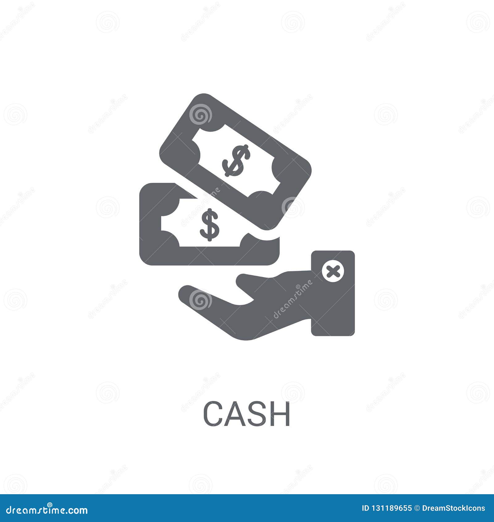 Cash Icon. Trendy Cash Logo Concept on White Background from E-commerce ...