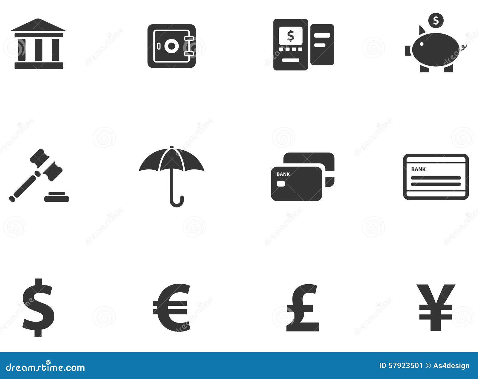 12 Cash Icons Cartoon Vector | CartoonDealer.com #57923501