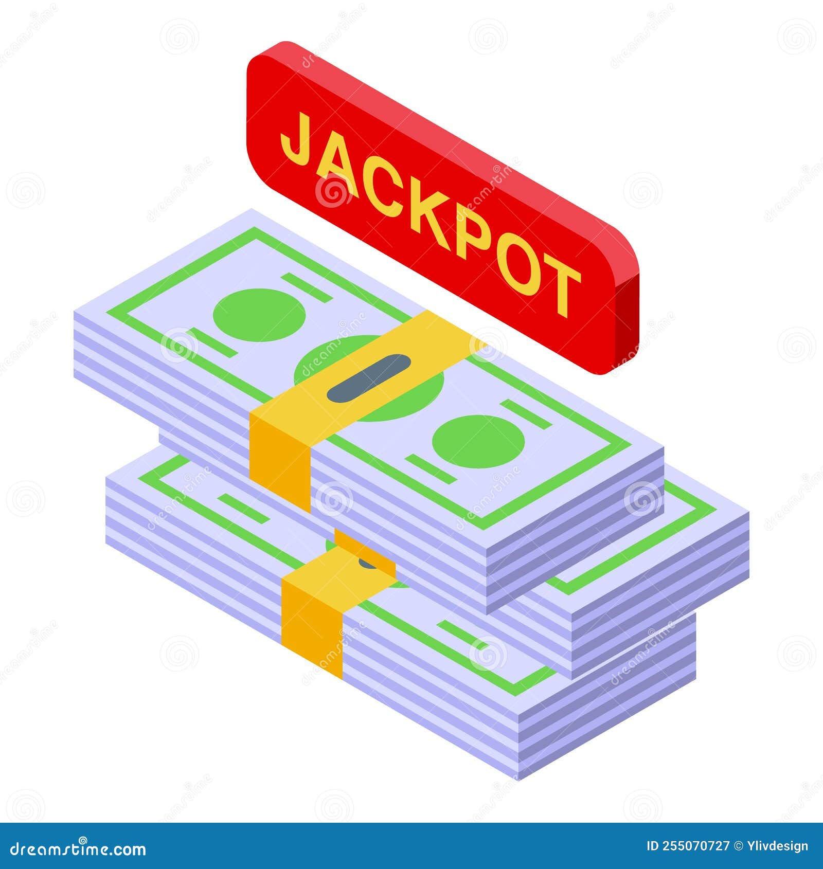 Cash Jackpot Icon Isometric Vector. Box Game Stock Illustration ...