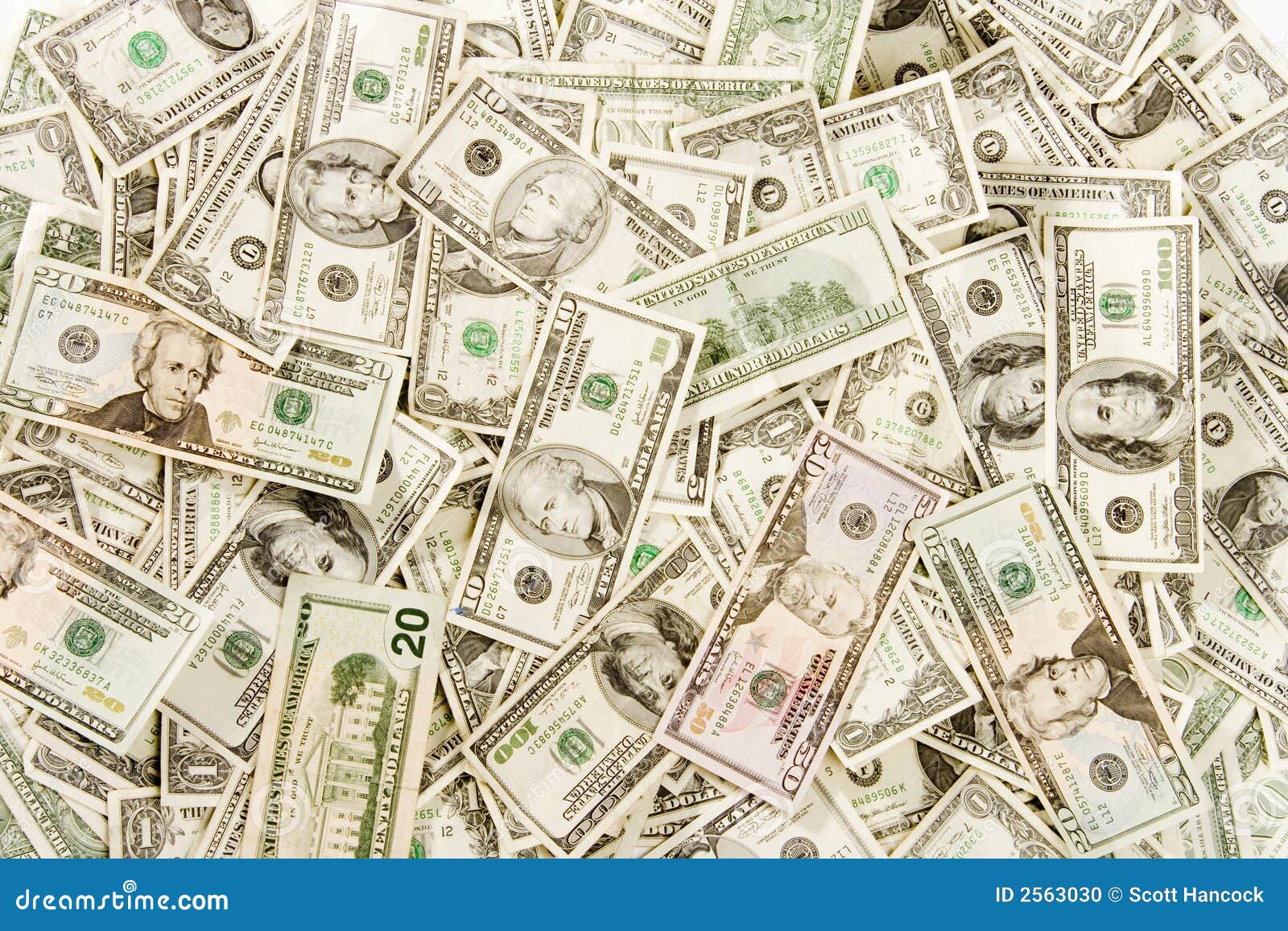 Cash layout overhead stock photo. Image of dollars, economics - 2563030