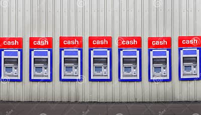 Cash machine stock image. Image of retail, wall, cash - 18499333