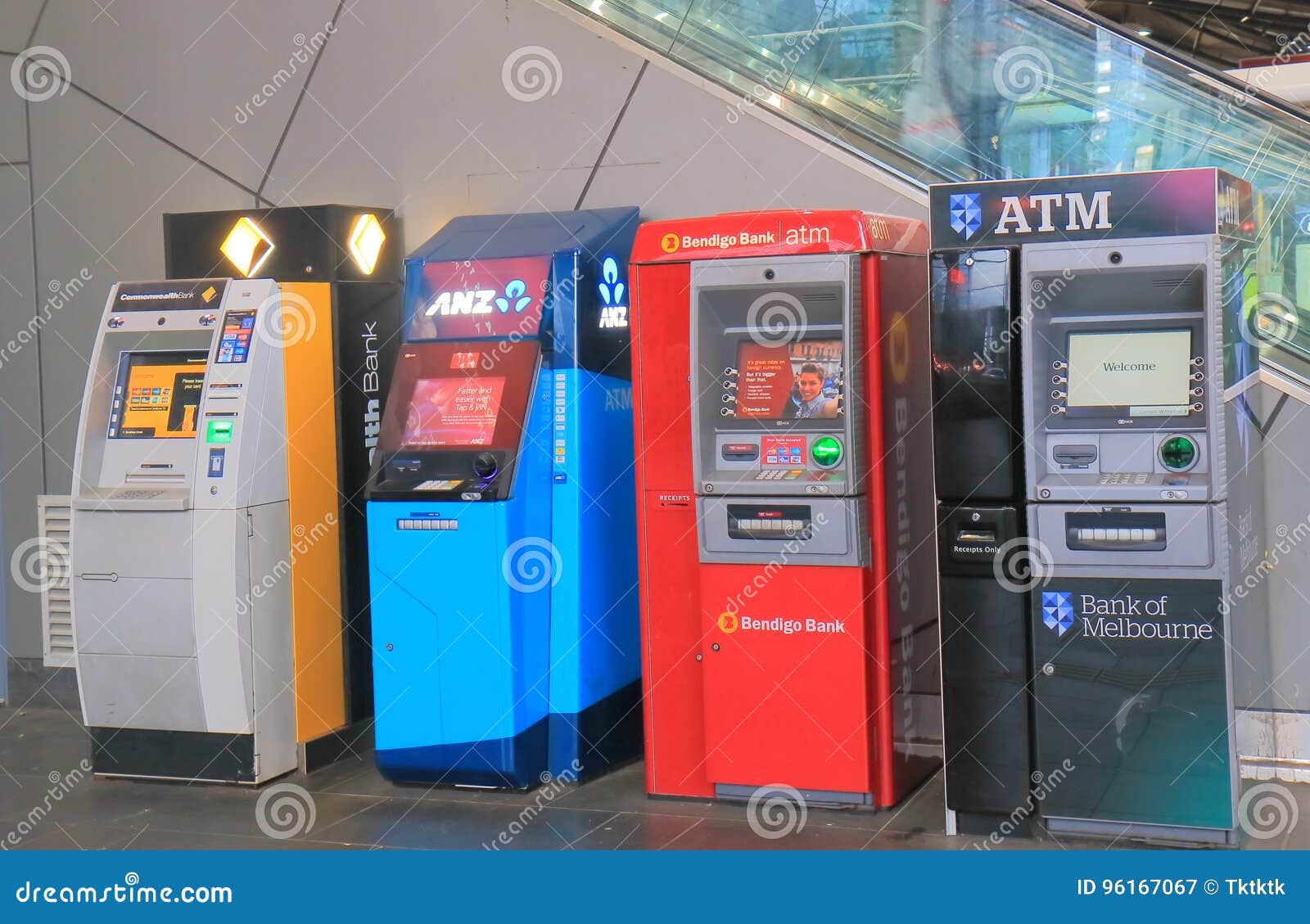 Cash Machine ATM Queue Melbourne Australia Editorial Photography ...