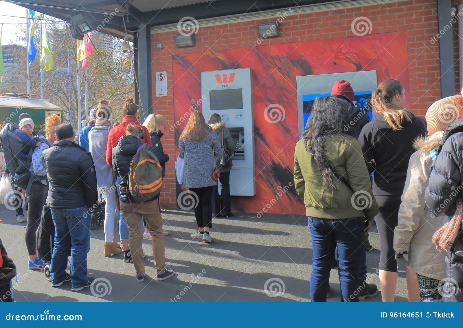 Cash Machine ATM Queue Melbourne Australia Editorial Photo - Image of ...