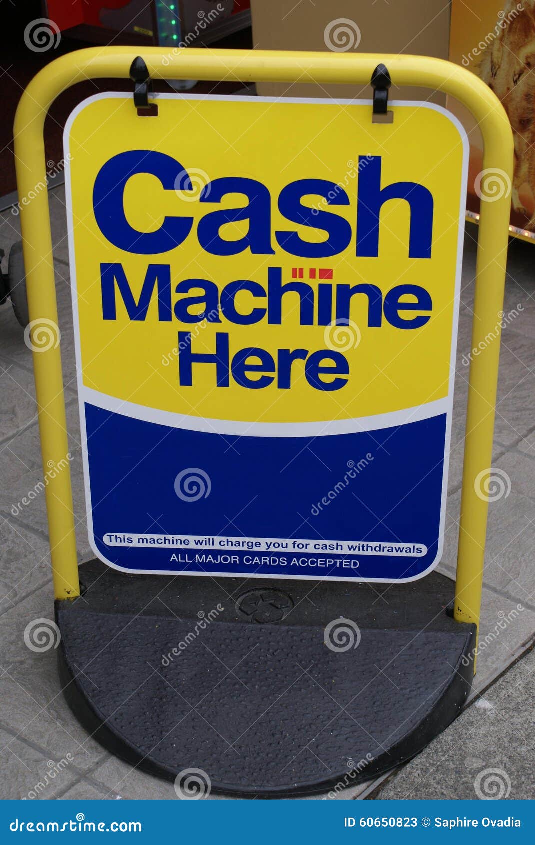 Cash machine here sign stock image. Image of cash, minibank - 60650823