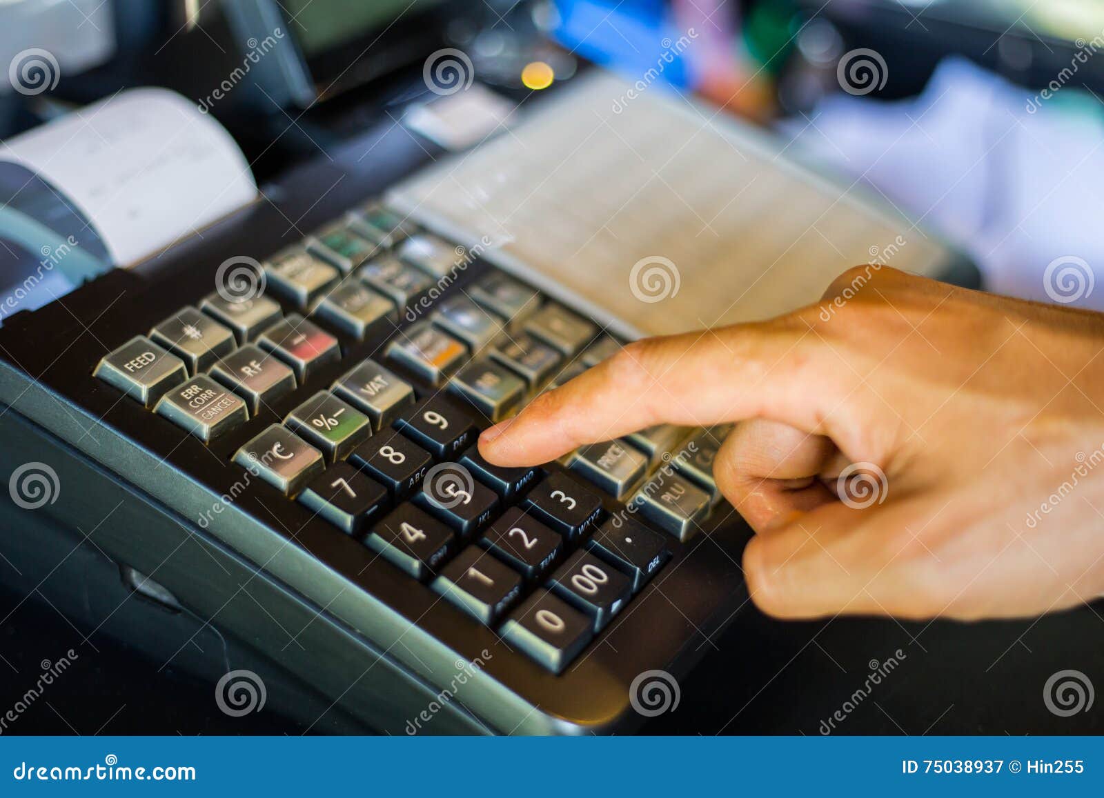 Cash Machine Was Used by Customer Stock Image - Image of money, cashier ...