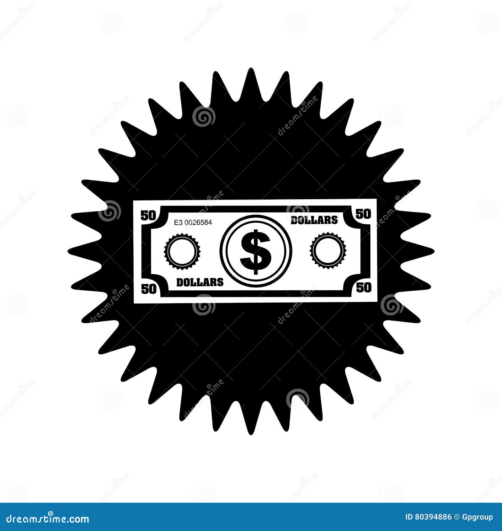 Cash Money Label or Emblem Icon Image Stock Vector - Illustration of ...