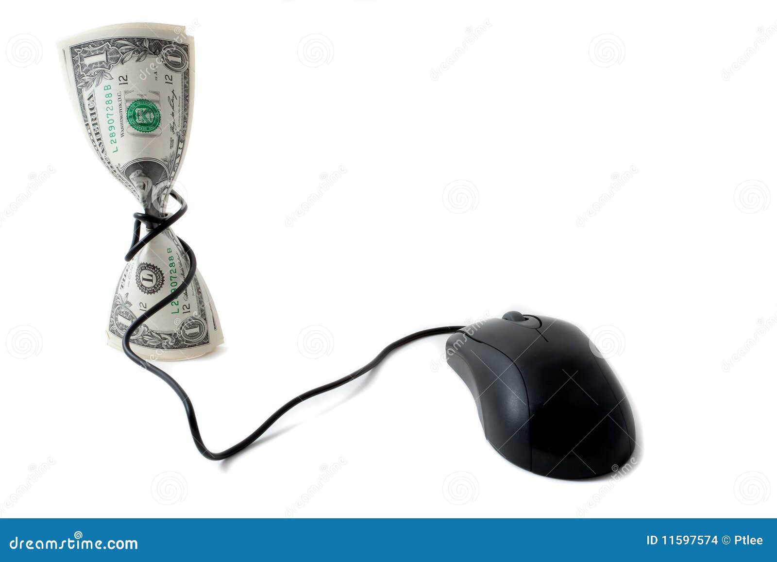 Cash with Mouse, Concept of Ecash Stock Photo - Image of dollars ...