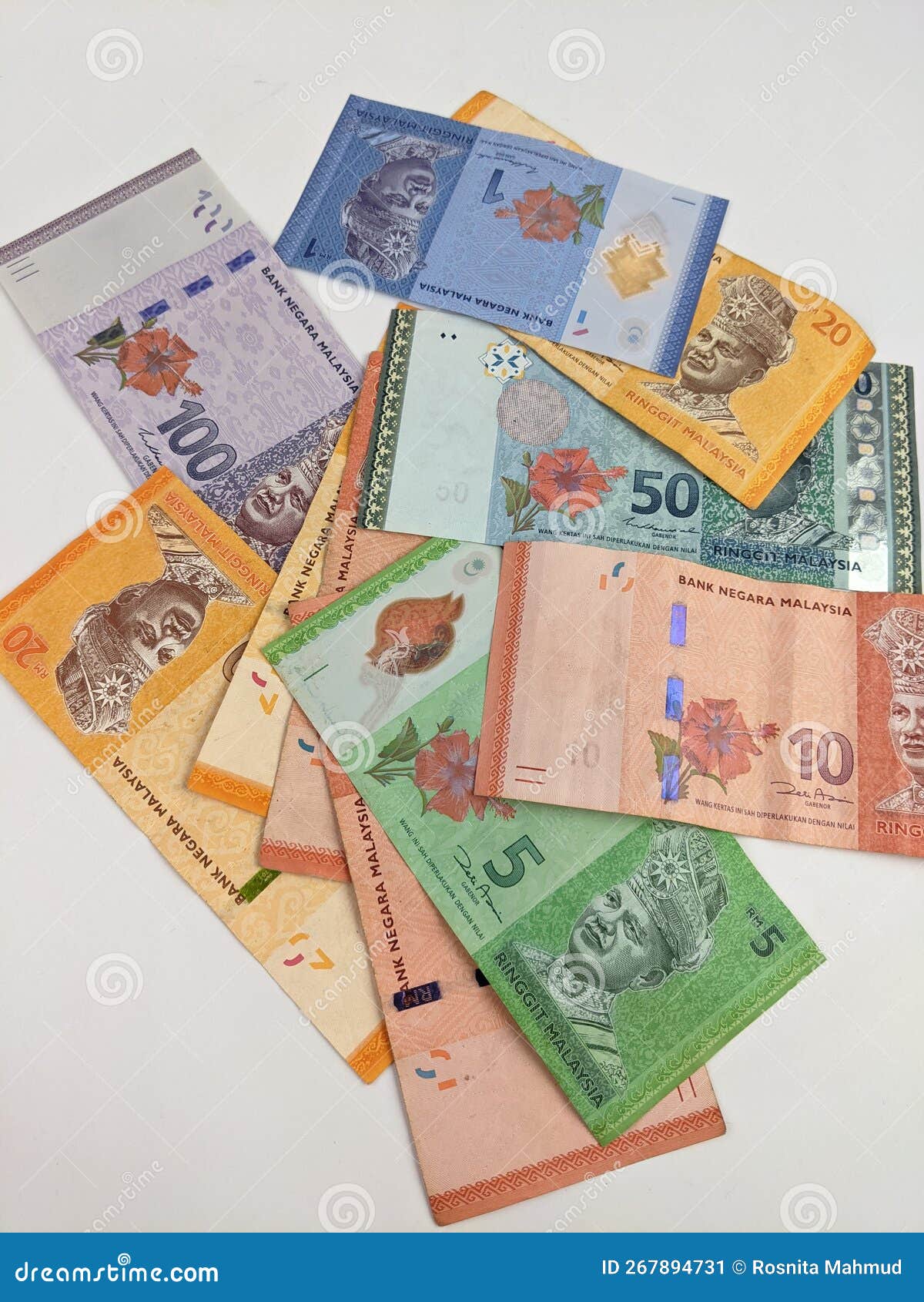 Cash Notes in Malaysia Ringgit with White Background Stock Image ...