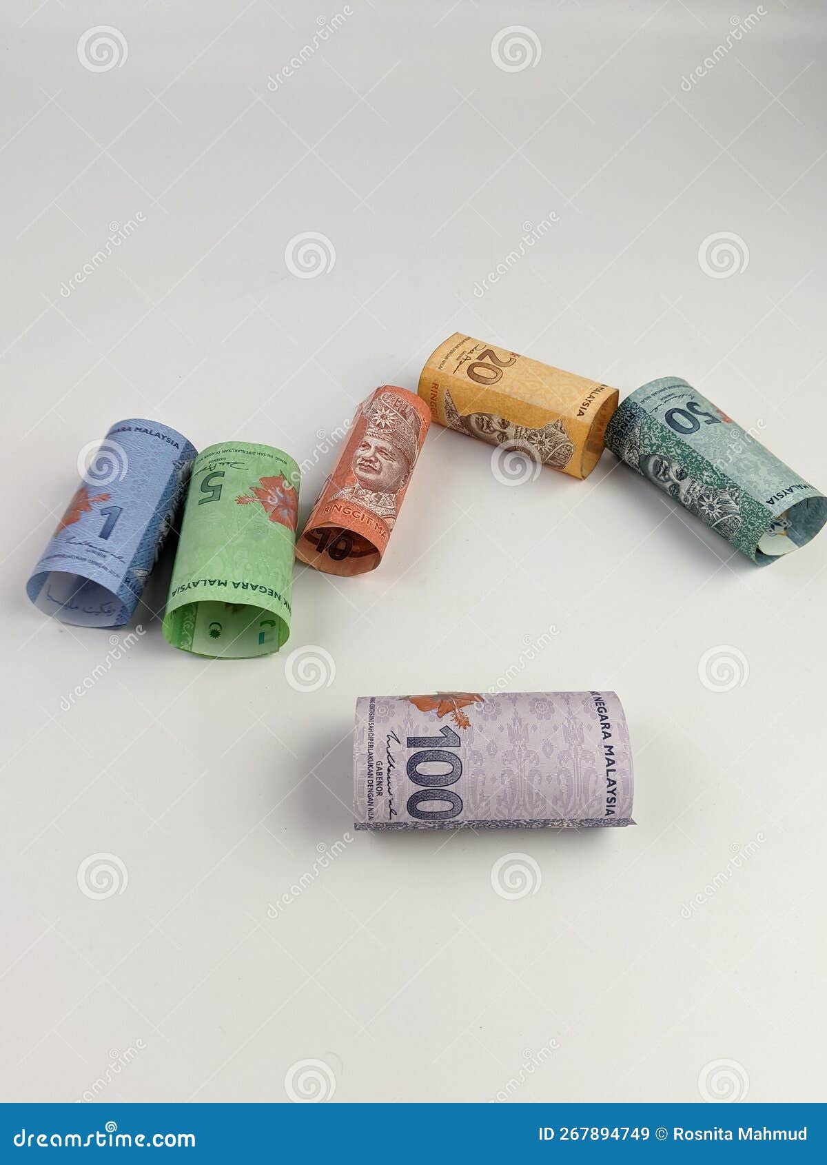 Cash Notes in Malaysia Ringgit with White Background Stock Image ...