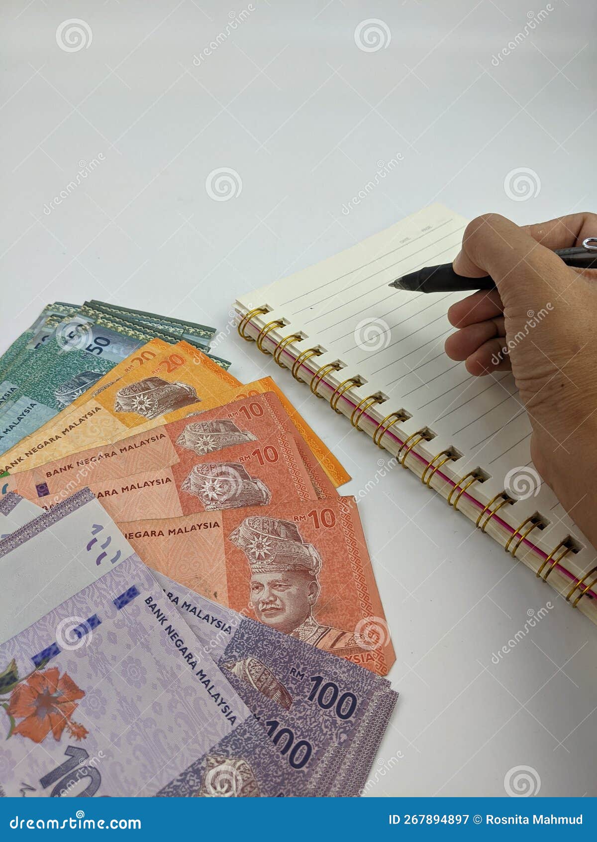 Cash Notes in Malaysia Ringgit with White Background Stock Image ...