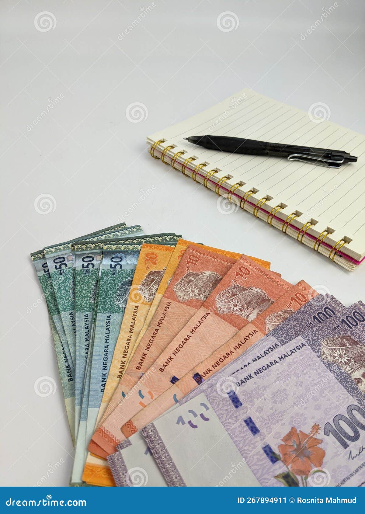 Cash Notes in Malaysia Ringgit with White Background Stock Image ...