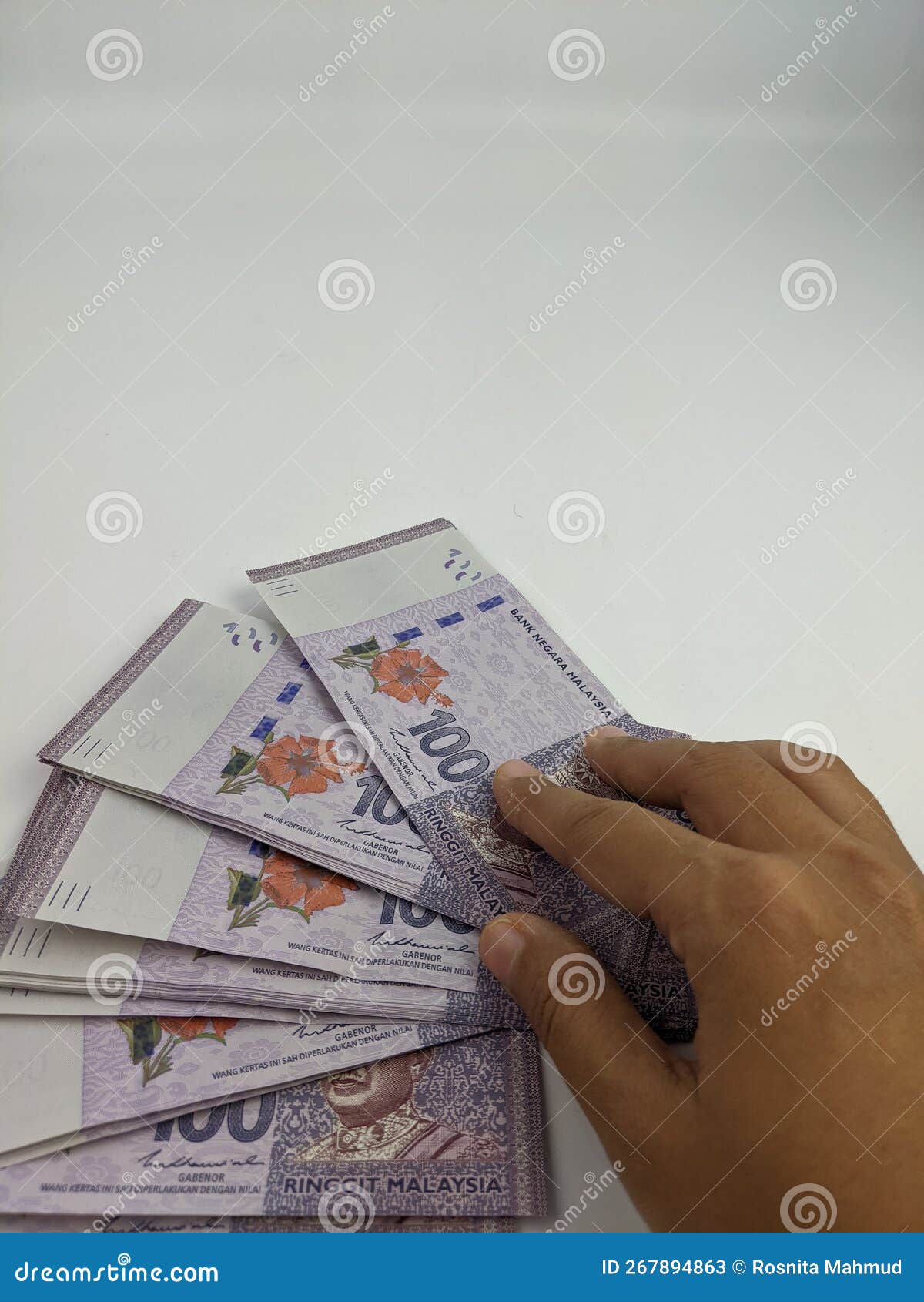 Cash Notes in Malaysia Ringgit with White Background Stock Image ...
