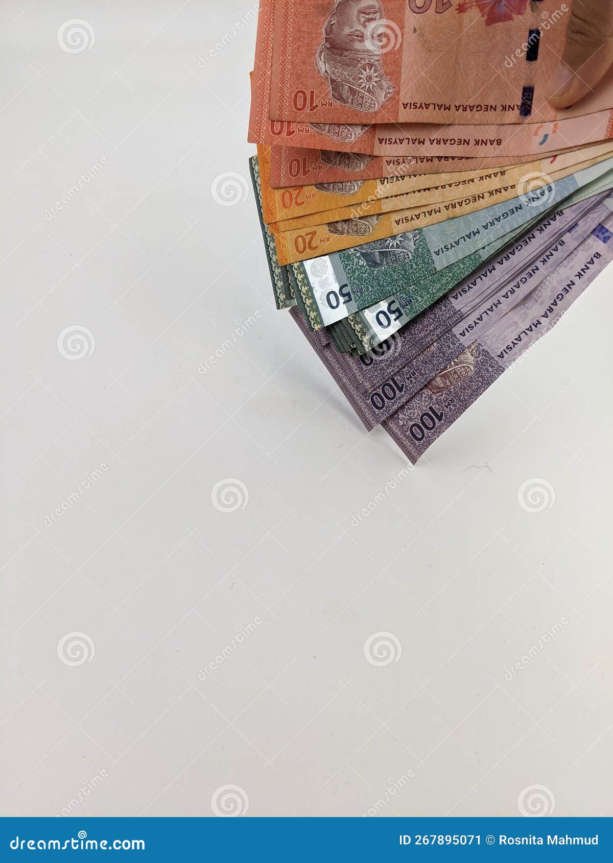 Cash Notes in Malaysia Ringgit with White Background Stock Image ...