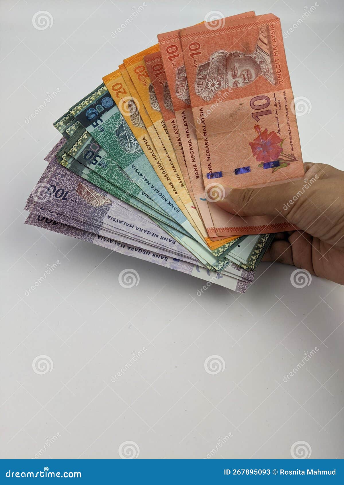 Cash Notes in Malaysia Ringgit with White Background Stock Image ...
