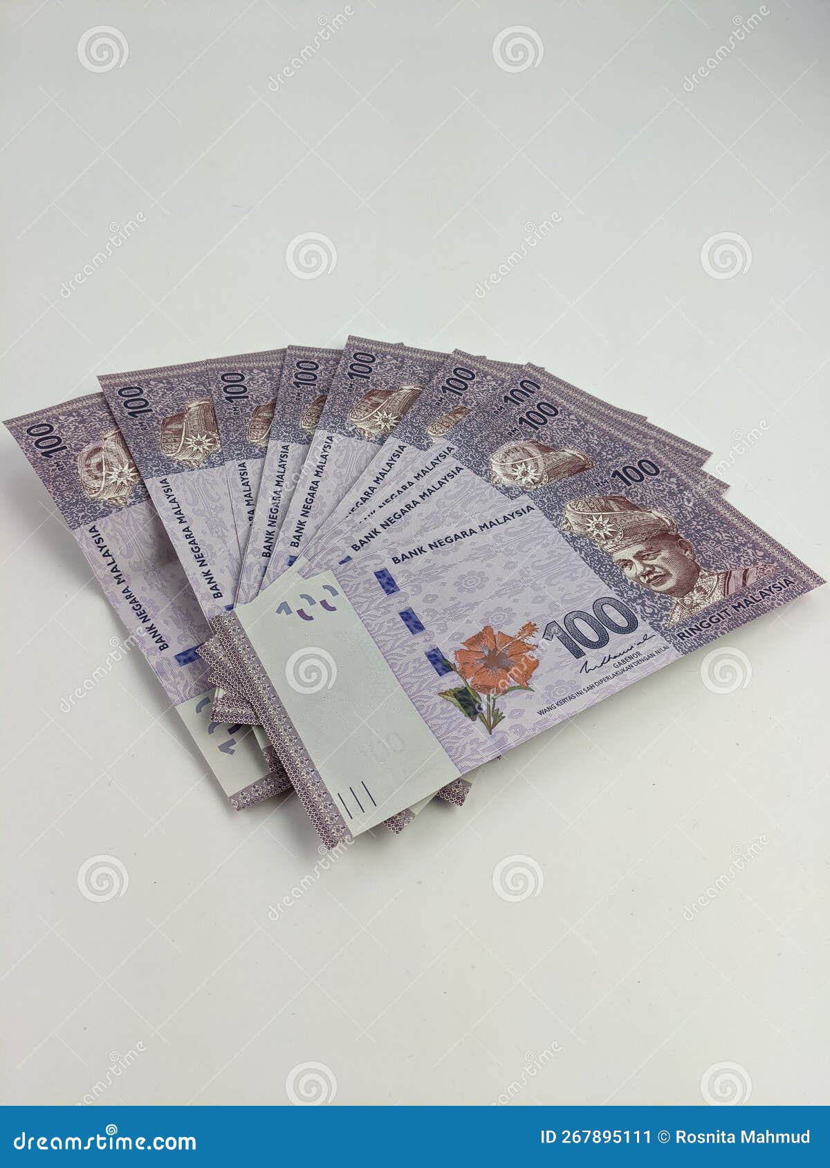 Cash Notes in Malaysia Ringgit with White Background Stock Image ...