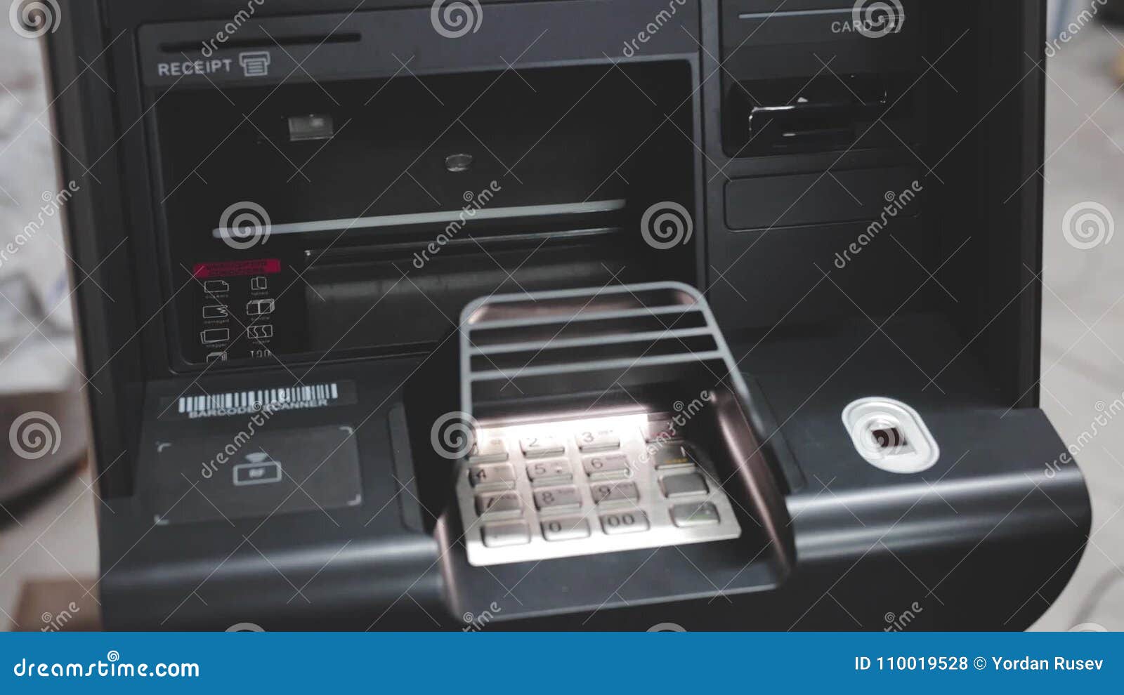 Cash out money at an ATM stock footage. Video of european - 110019528