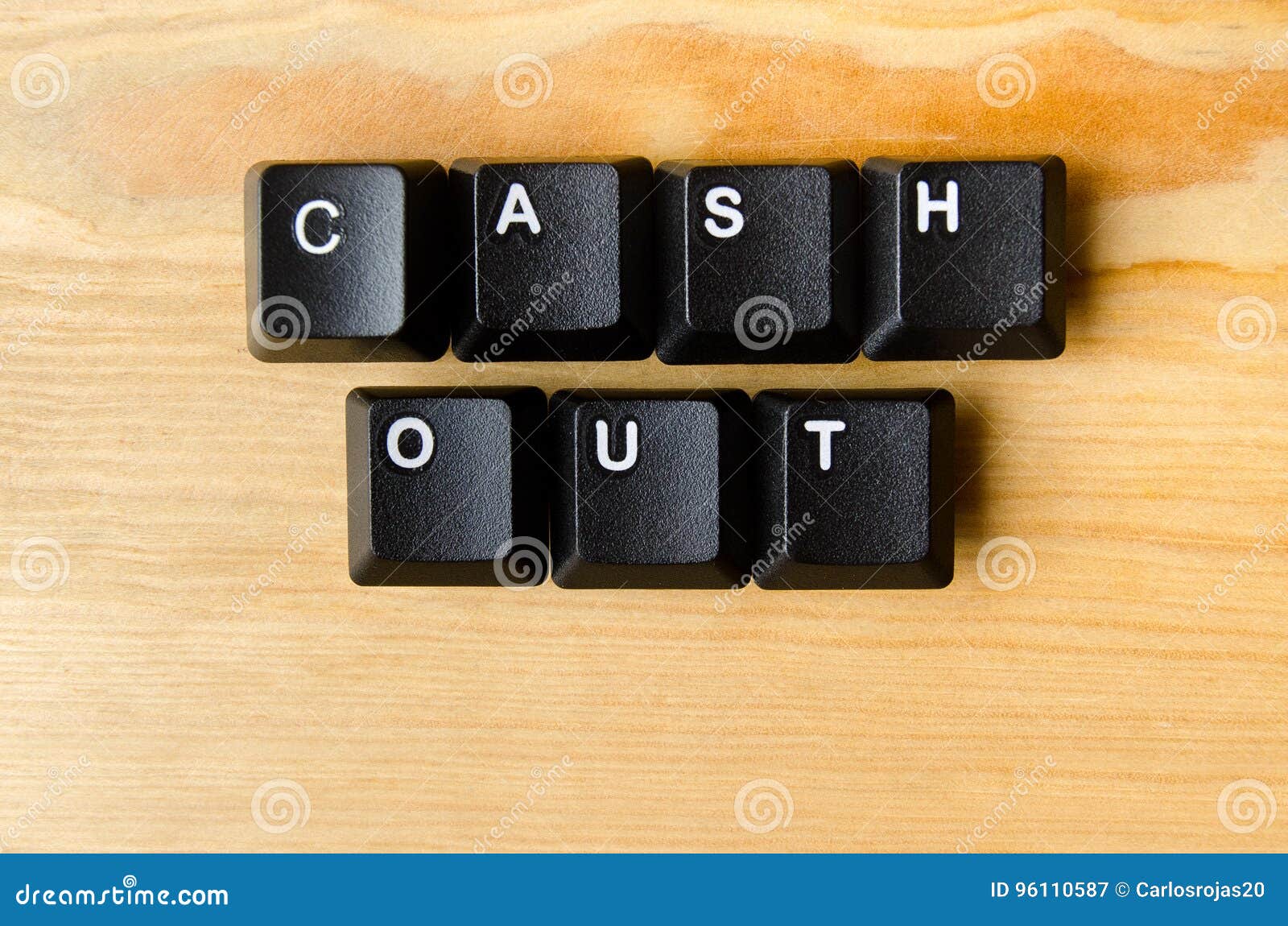 Cash out word stock image. Image of cash, text, typography - 96110587