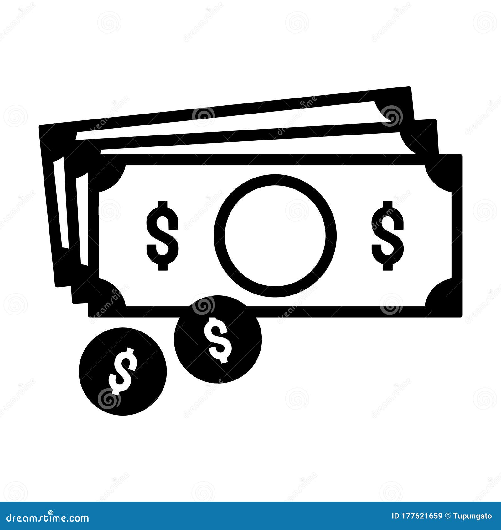 Cash payment symbol stock illustration. Illustration of money - 177621659