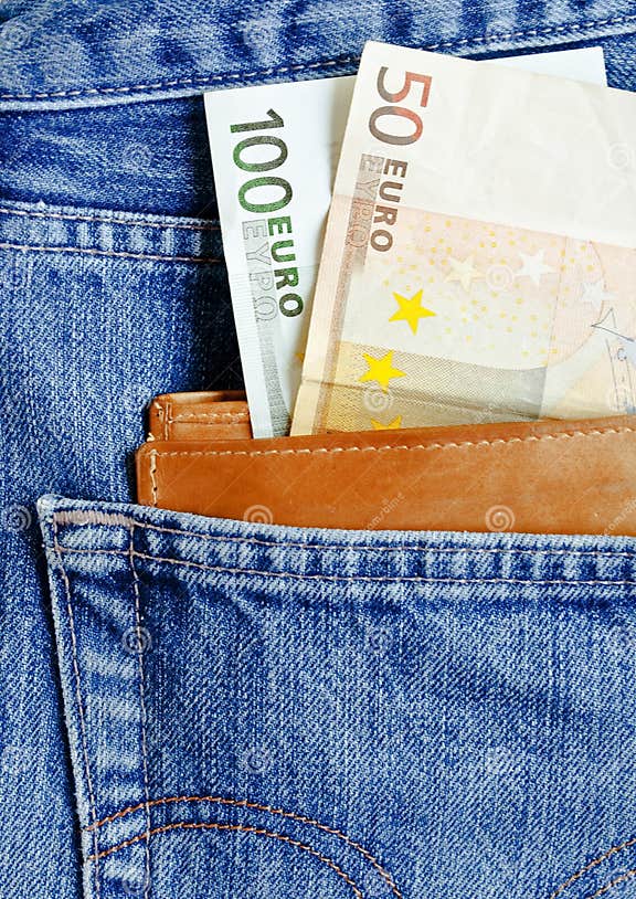 Cash in pocket stock image. Image of number, loan, leather - 151742845