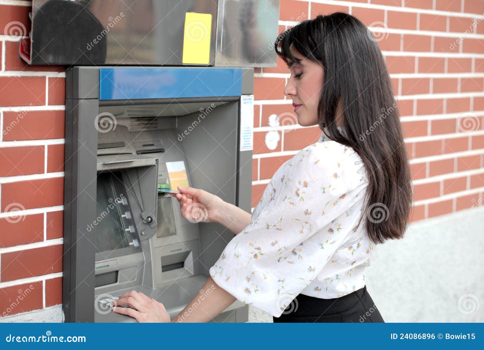 Cash point stock photo. Image of business, woman, outdoor - 24086896
