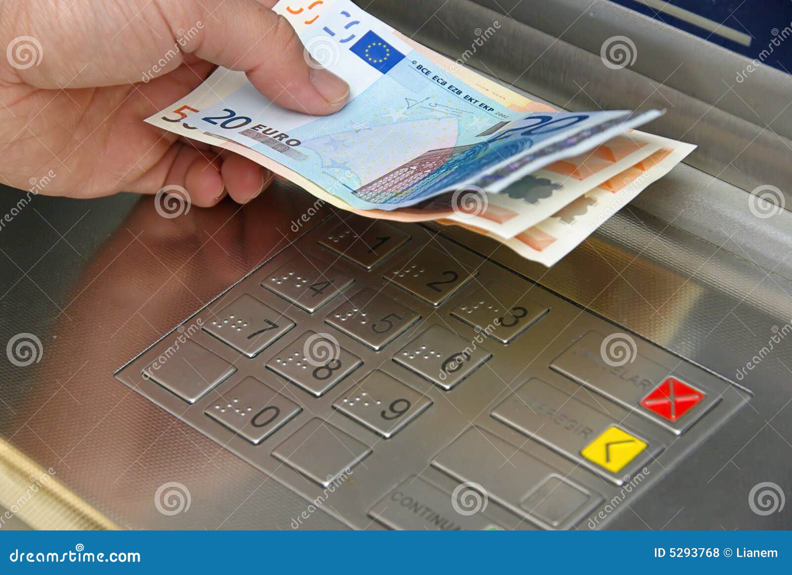 Cash point stock photo. Image of currency, hand, banknote - 5293768