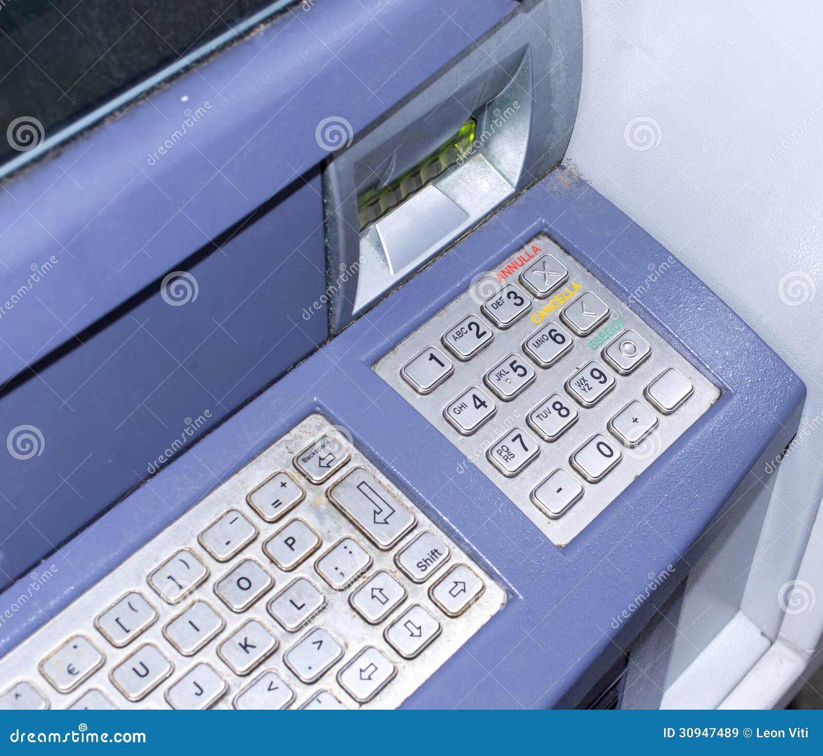 Cash point stock image. Image of closeup, identification - 30947489