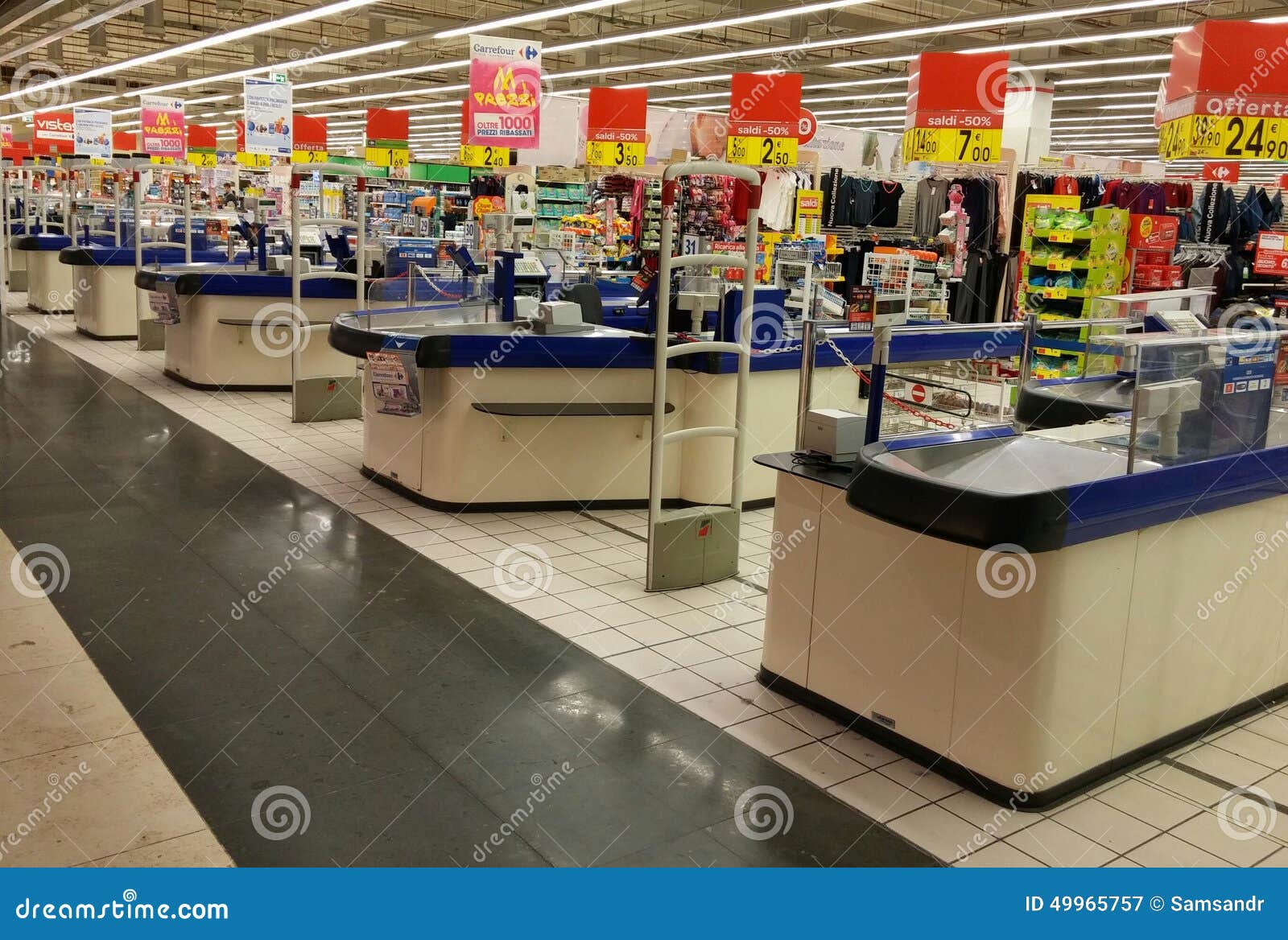 Cash point in supermarket editorial photography. Image of purchase ...