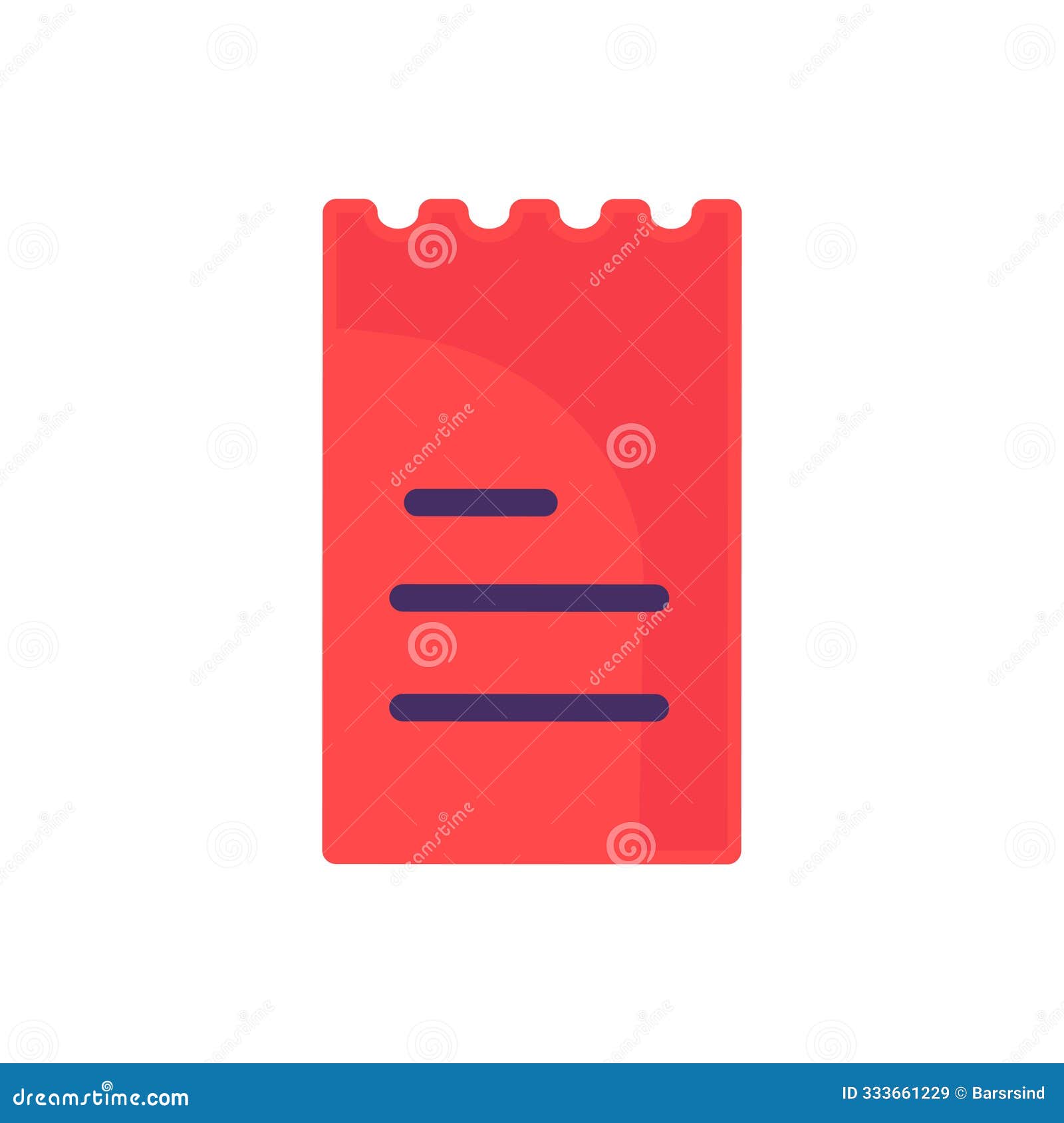 Cash Receipt Icon Business Element Stock Vector - Illustration of ...