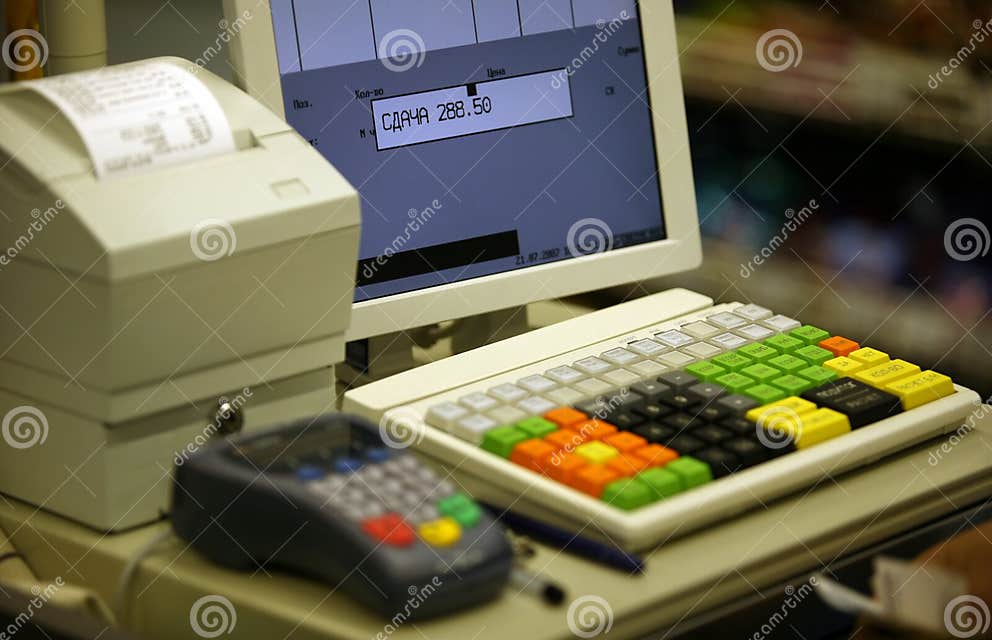 Cash register stock image. Image of retail, finance, cashier - 2844799